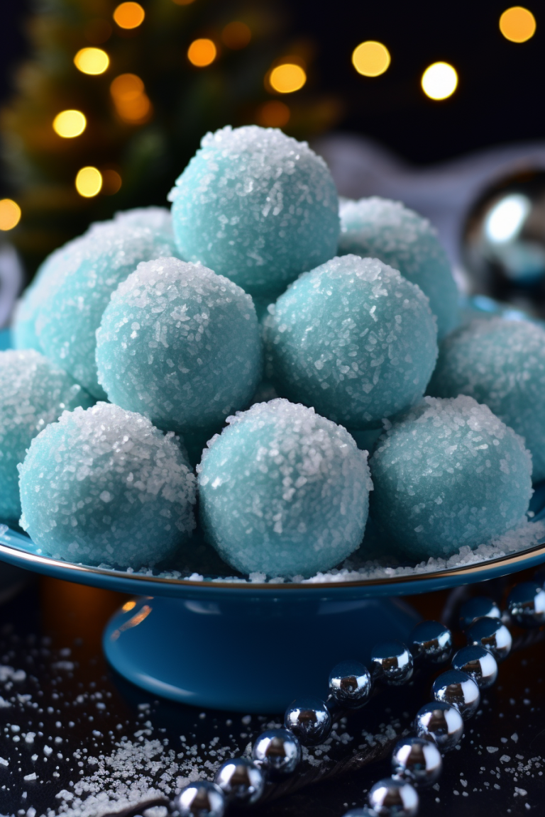 Blue Christmas Truffles • Delish Club