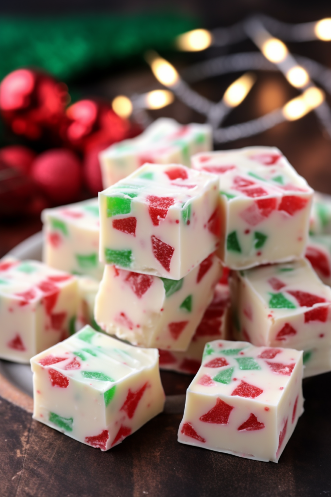 Easy Christmas Gumdrop Nougat Candy • Delish Club