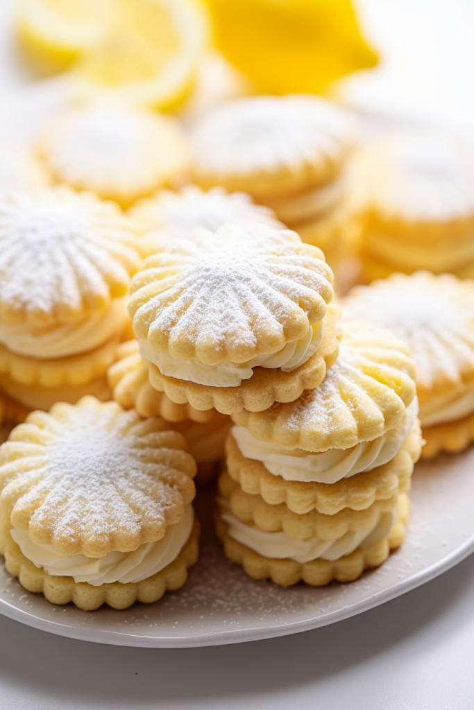 Lemon Cookies with Lemon Cream • Delish Club