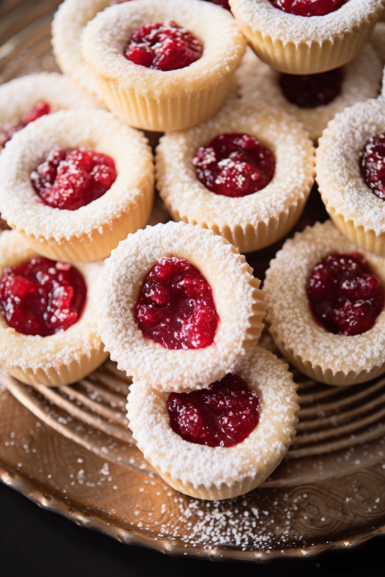 Mini Raspberry Almond Tarts • Delish Club