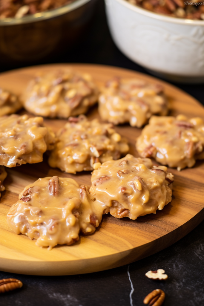 No-Bake Coconut Pecan Praline Cookies • Delish Club