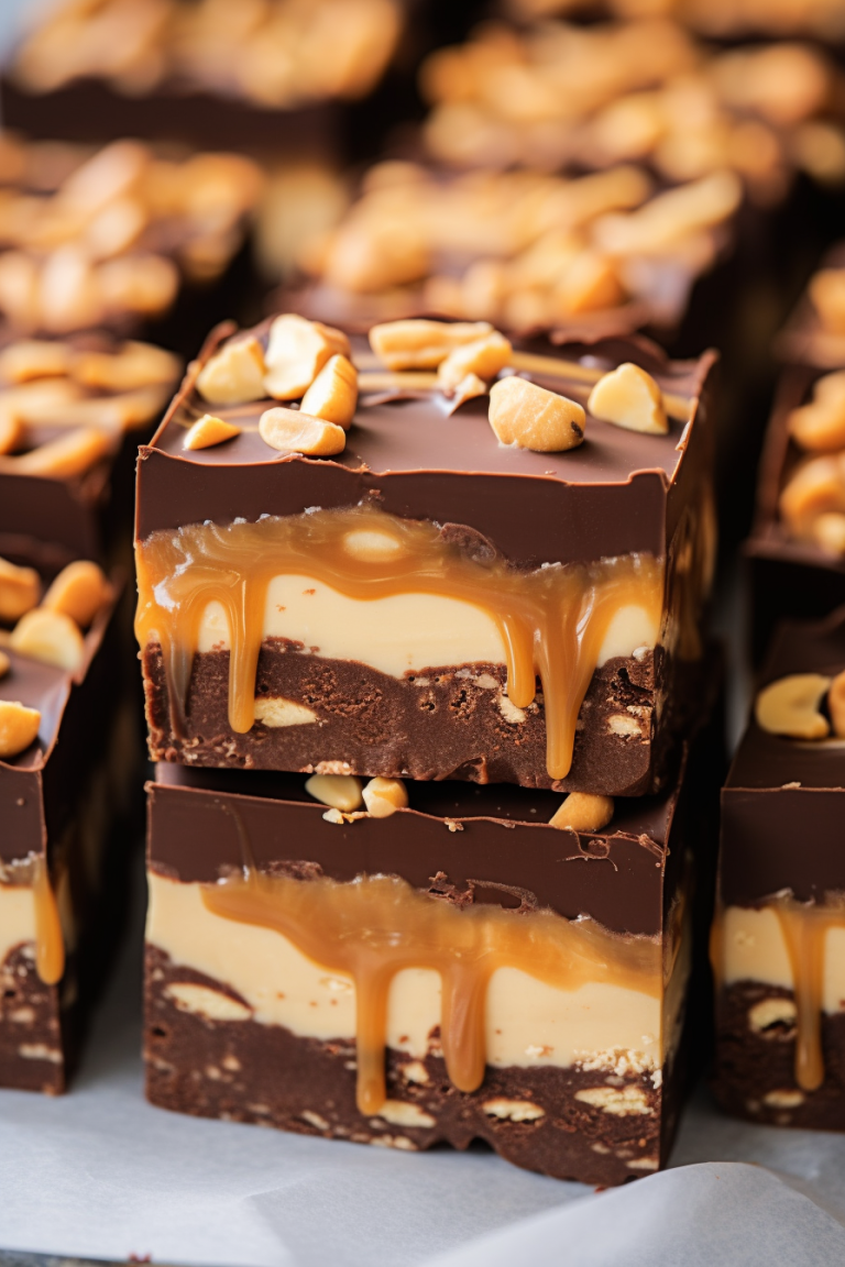 Snickers Fudge • Delish Club