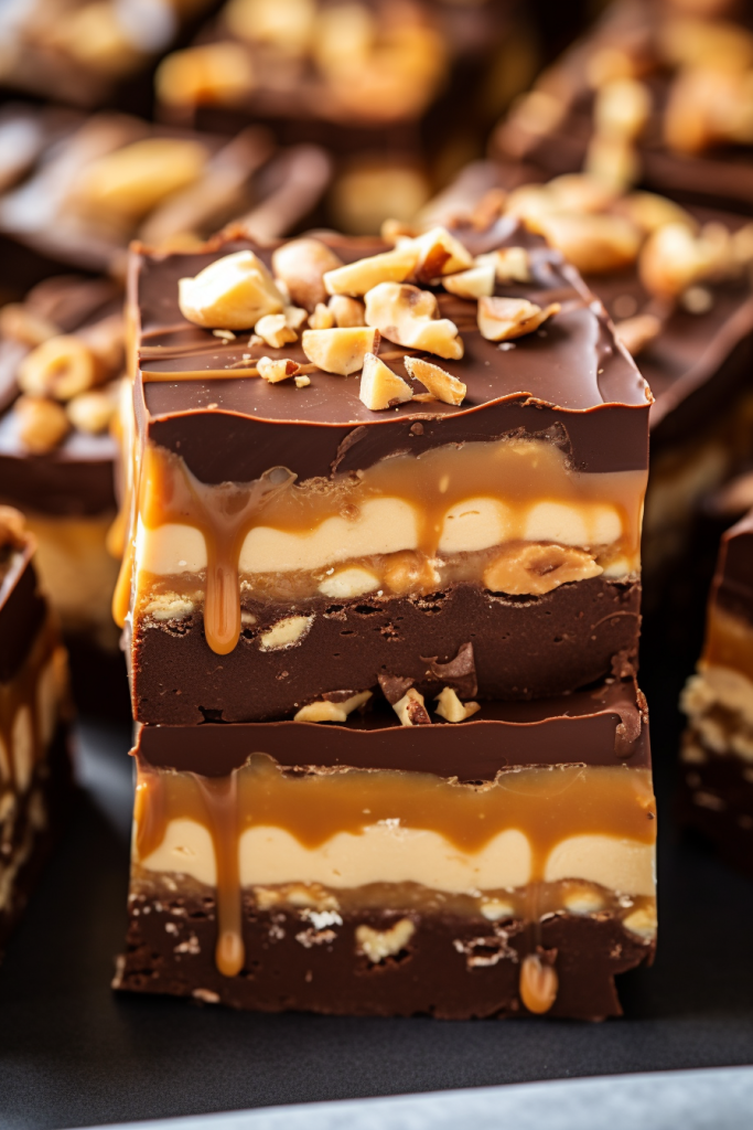 Snickers Fudge • Delish Club